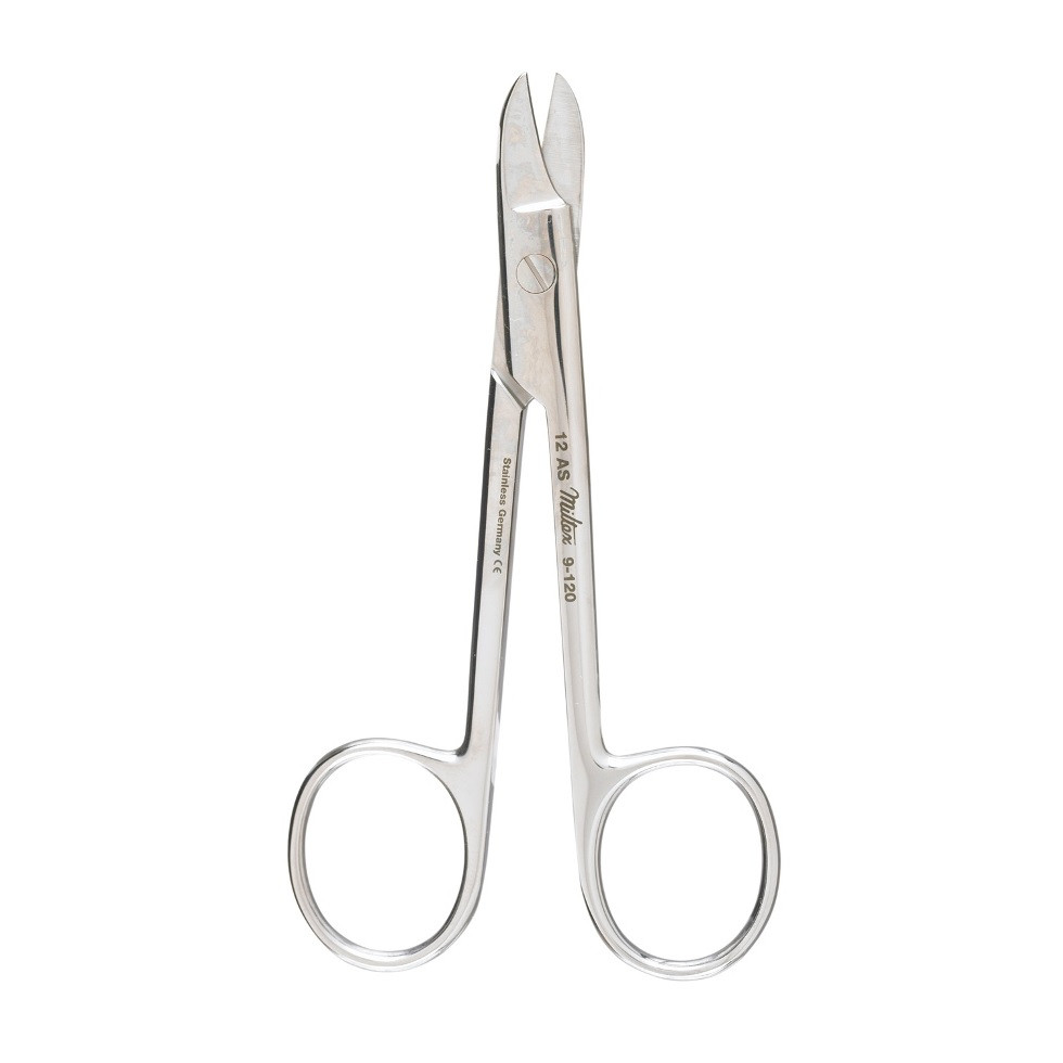 Miltex Straight Wire Cutting Scissors with One Serrated Blade - 12.1cm ...