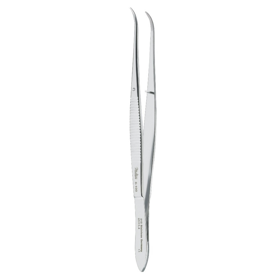 Miltex Curved Semken Tissue Forceps with Serrated Tips (6-100)