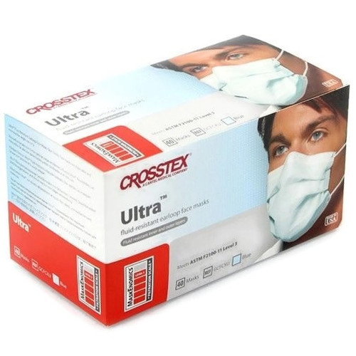 Crosstex Blue Level 3 Ultra Earloop Mask (GCFCXU)