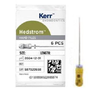 Kerr Endodontics Size 20 x 21mm Yellow Hedstrom File (12769)