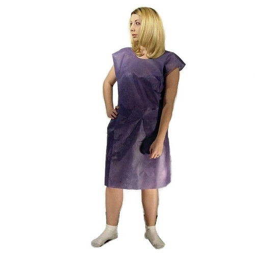 Dark Blue Patient Exam Gown - 50/Case - Predictable Surgical Tech