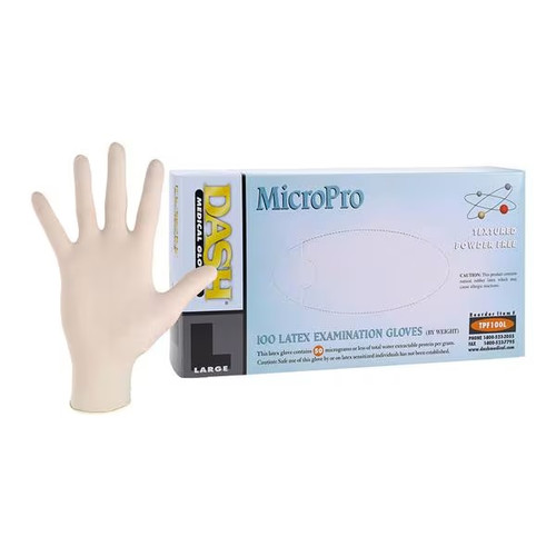 Dash Medical Large MicroPro Latex PF Exam Glove (TPF100L)