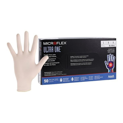 Ansell Large MicroFlex Ultra One UL-315 Latex Exam Gloves (UL-315-L)