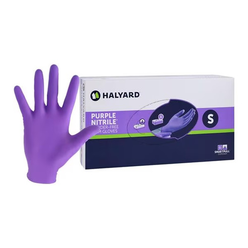 Small Purple Nitrile PF Exam Glove - 100/Box (55081) - Predictable ...