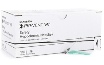 McKesson 22G x 1-1/2"HT Safety Hypodermic Needles (102-N22105S)