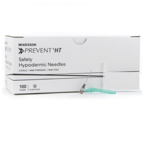 McKesson 22G x 1" HT Safety Hypodermic Needles (102-N221S)
