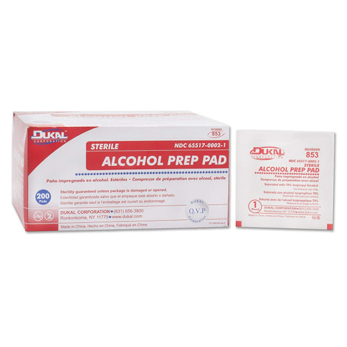 Dukal Medium Sterile Alcohol Prep Pad (853)
