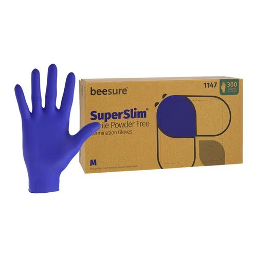 EcoBee Medium BeeSure SuperSlim Nitrile PF Exam Glove (BE1147)