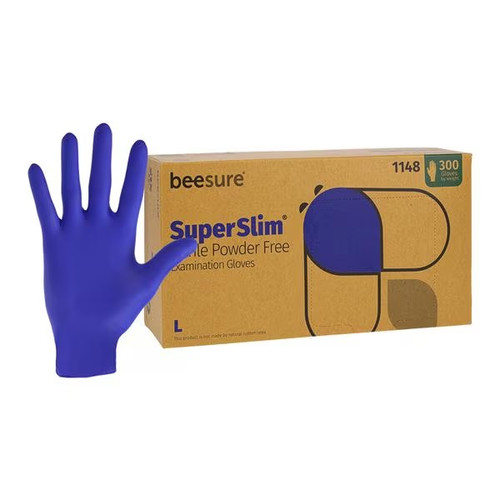 EcoBee Large BeeSure SuperSlim Nitrile PF Exam Glove (BE1148)