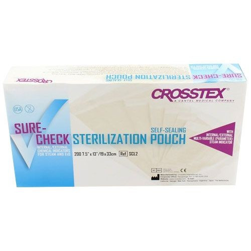 Crosstex 3.5" x 22" Sure Check Sterilization Pouches (SCL3222)