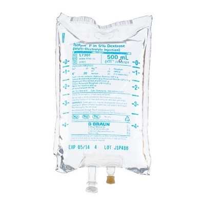 Isolyte® P Multi-Electrolyte Injection in 5% Dextrose Solution in 500mL ...