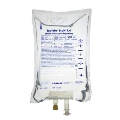 B. Braun Isolyte S pH 7.4 Multi-Electrolyte for Injection in 500mL Bag ...