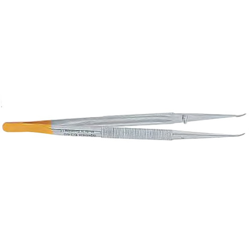 Kohler Angled Microsurgical Tissue Forceps with Round Handles & Diamond ...