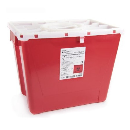 McKesson 8 Gallon Red Prevent Premium Biohazard Sharps Container (2266)