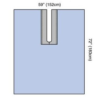 3M Steri-Drape 60" x 72" Blue Adhesive Split Sheet with U-Slot Aperture ...