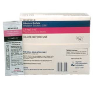 0.5% Albuterol Sulfate Inhalation Solution in 0.5mL Vial - 30 Vials/Box ...