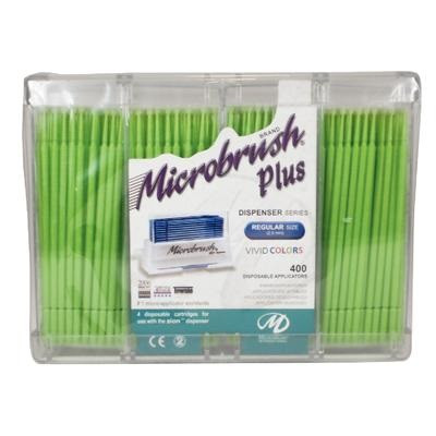 Microbrush® Plus Regular Green Dispenser Series Applicator - 400/Pack ...