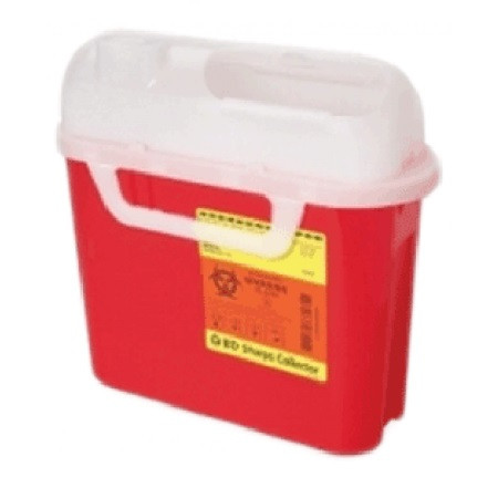 5.4 Quart Red Sharps Container with Side Entry - Predictable Surgical ...