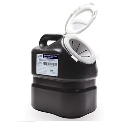 Becton Dickinson 3 Gallon Black RCRA Hazardous Waste Collector (305075)