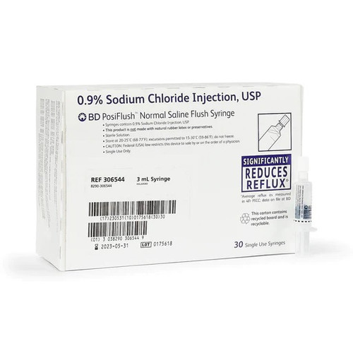 BD 3mL PosiFlush™ Normal Saline Syringe (306544)