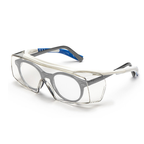 Univet Model 5X7 Clear Glasses with White & Blue Frames (MDU5007SC)