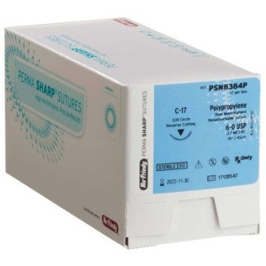 Hu-Friedy 5-0 x 18" Blue Polypropylene Perma Sharp Suture with C-22 ...