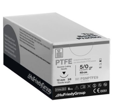 Hu-Friedy 5-0 x 18" White PTFE Perma Sharp Suture with C-17 Needle ...