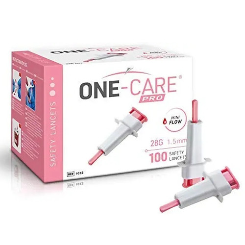 MediVena 28G x 1.5mm Pink One-Care Pro Push-Button Activated Safety ...