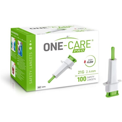 MediVena 21G x 2.4mm Green One-Care Pro Push-Button Activated Safety ...