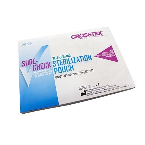 Crosstex 12" x 15" Sure-Check Sterilization Pouches (SCL12152)