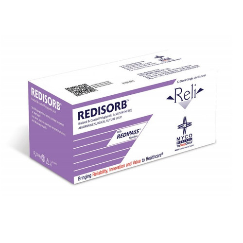 Reli® Redisorb™ 3-0 x 18" PGA Violet Braided Suture with FS-1 Needle ...