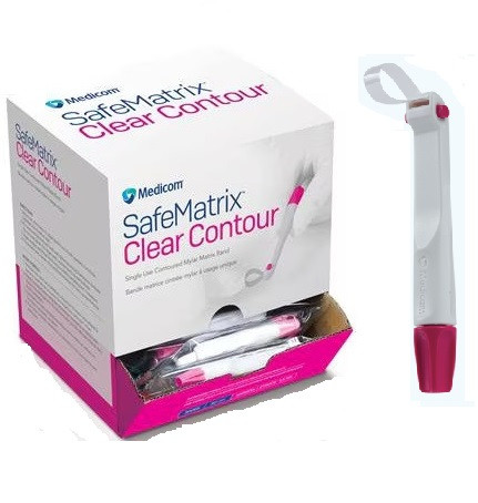 Medicom 4.5mm Narrow Pink SafeMatrix Clear Contour Single-Use Matrix ...