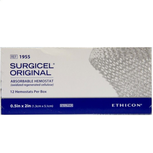 Ethicon 1/2" x 2" Surgicel Original Absorbable Hemostat (1955)