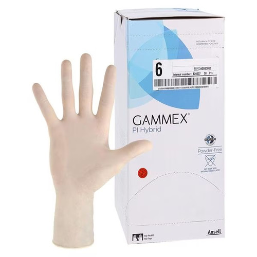 Ansell Size 6 Gammex PI Hybrid Surgical Gloves (340063060)