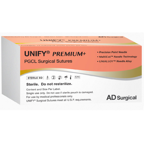AD Surgical 4-0 x 27" Violet Premium+ PGCL Suture with PS-1 Needle ...