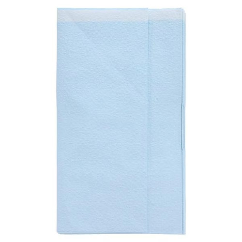 Graham Medical 40" x 96" Blue Tissue/Poly/Tissue Fanfold Drape Sheet ...