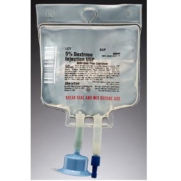 Baxter 5% Dextrose for Injection in 50mL Mini-Bag Plus Container (2B0040)