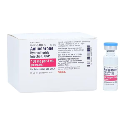 Hikma 150mg Amiodarone HCl for Injection in 3mL Vial (00143987525)