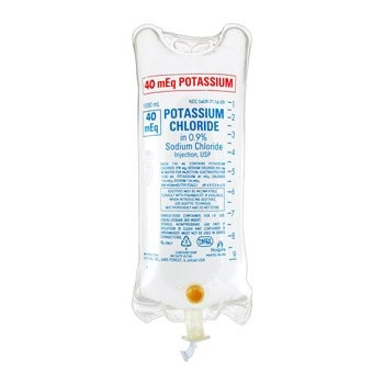 Baxter 40mEq/L Potassium Chloride and 0.9% Sodium Chloride for ...