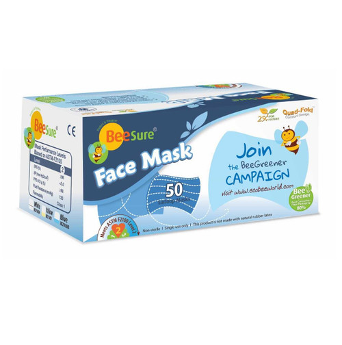 Ecobee Blue ASTM Level 2 BeeSure Earloop Face Mask (BE2100B)
