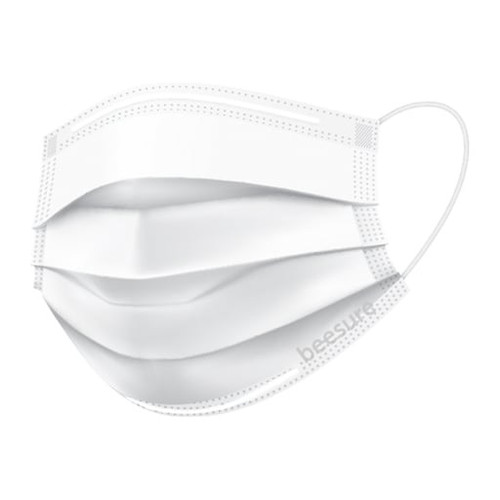 EcoBee Pure White Vibe ASTM Level 3 BeeSure Face Mask (BE2580)