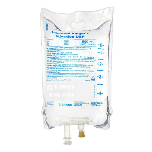 B. Braun Lactated Ringer's for Injection in 500mL Excel Plus IV ...