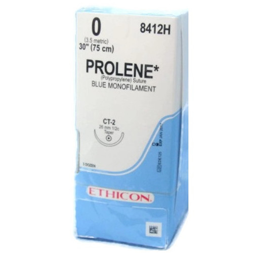 0 x 30" Prolene Polypropylene Suture with CT-2 Needle - 36/Box ...