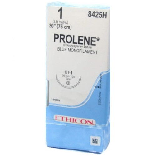 Ethicon 1-0 x 30" Prolene Polypropylene Sutures with CT-1 Needle (8425H)