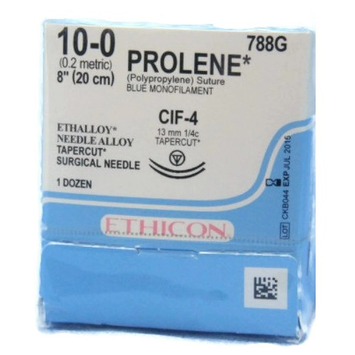10-0 x 8" Prolene Polypropylene Suture with CIF-4 Needle & CIF-4 Needle ...