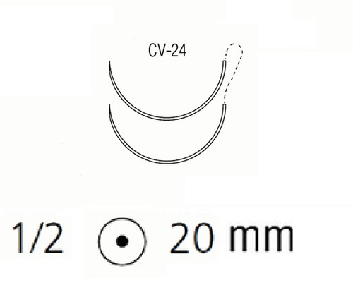 Maxon™ 4-0 x 36" Green Polyglyconate Sutures with CV-24 & CV-24 Needles ...