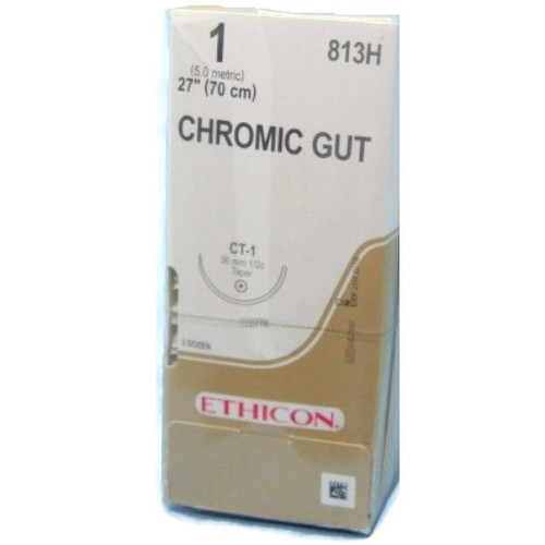 1 x 27" Chromic Gut Suture with CT-1 Needle - 36/Box - Predictable ...