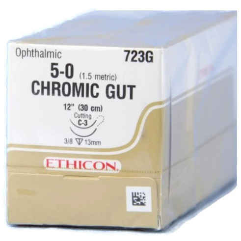 5-0 x 12" Chromic Gut Suture with C-3 & C-3 Needles - 12/Box ...