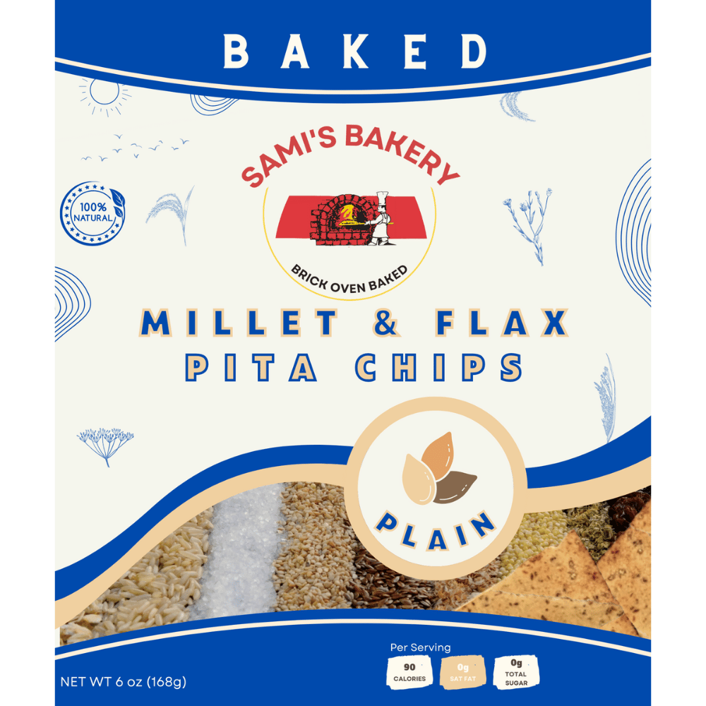 Millet Flax Pita Chips - The Khader Center