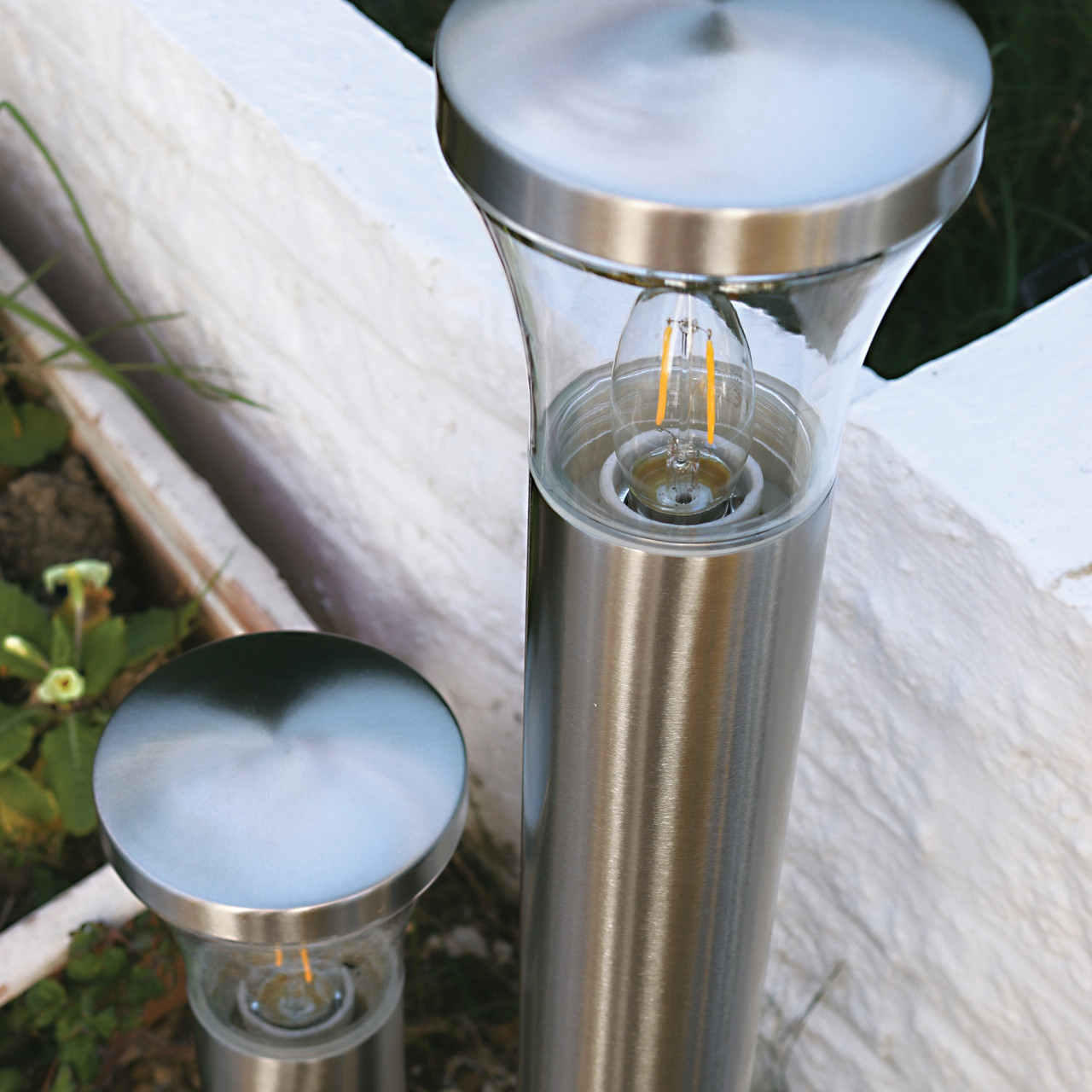 Landscape Stainless Steel 50cm E27 Garden Bollard Light Fitting ...